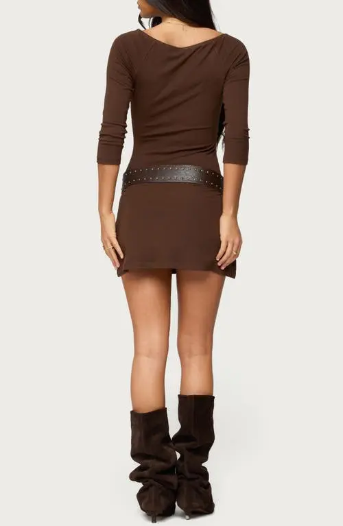 EDIKTED Boat Neck Minidress