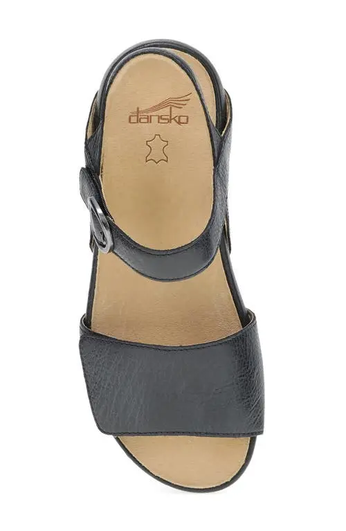 Dansko Tinsley Ankle Strap Slide Sandal - Black