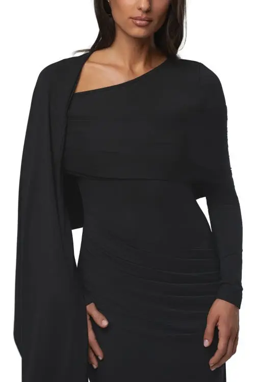 JLUXLABEL Asymmetric Maxi Dress - Black