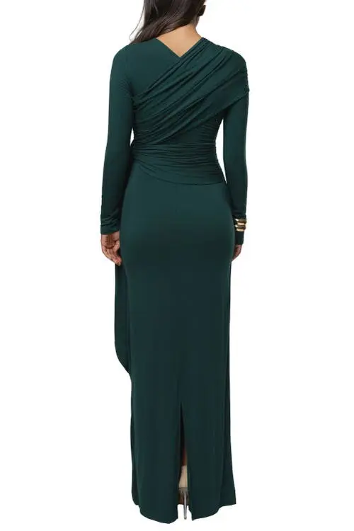 JLUXLABEL Asymmetric Maxi Dress - Emerald