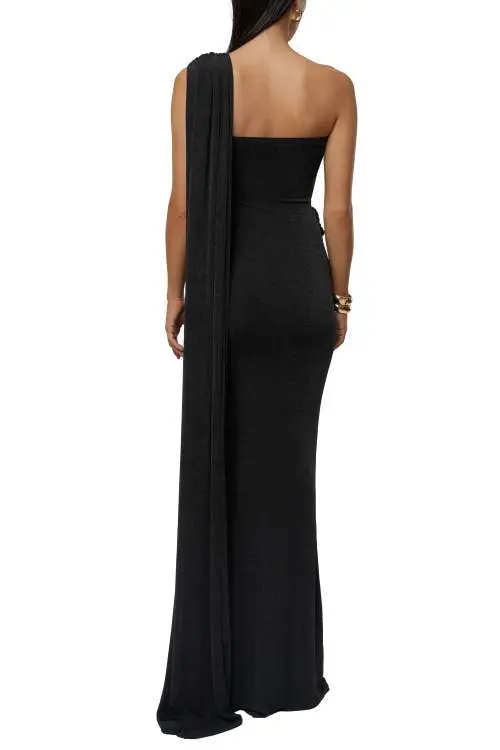 JLUXLABEL Draped Strapless Maxi Dress - Black