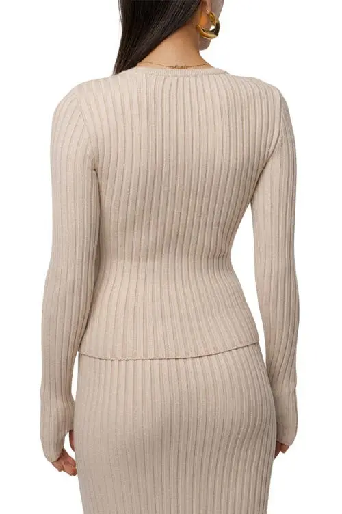 JLUXLABEL Ribbed Knit Top