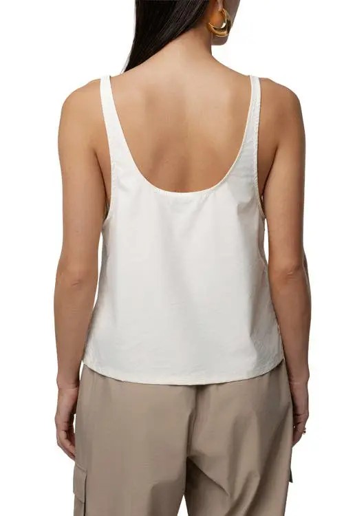 JLUXLABEL Active Scoop Neck Top - Ivory