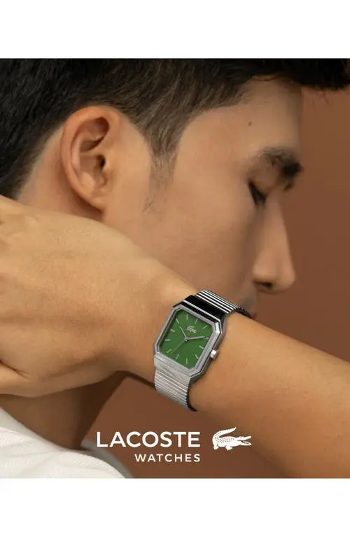 Lacoste Rene Bracelet Watch - Silver/green
