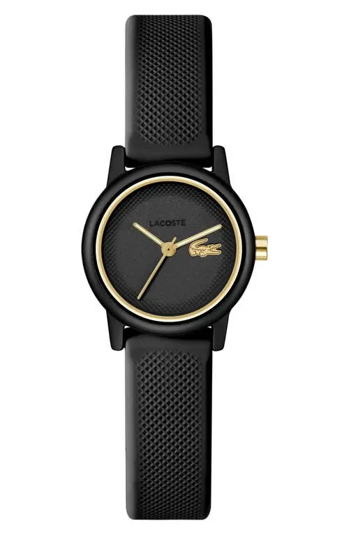 Lacoste L.12.12 Mini Swift Silicone Strap Watch - Black