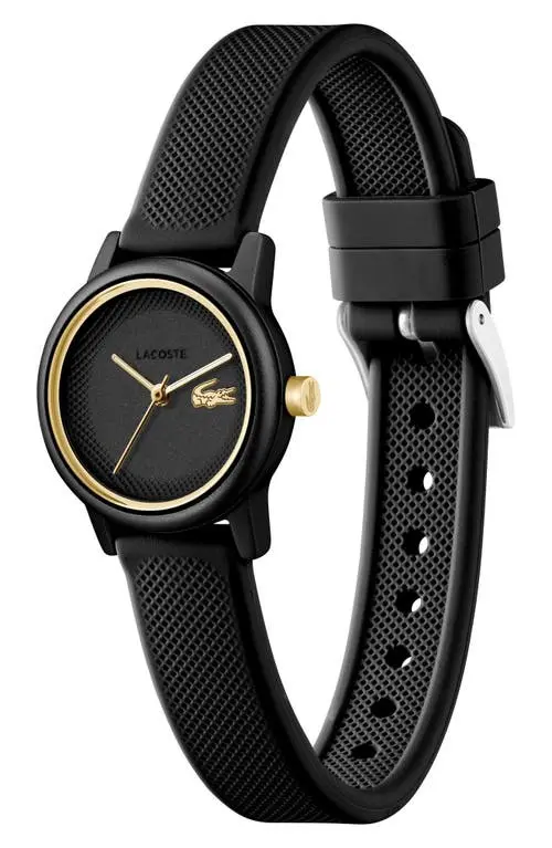 Lacoste L.12.12 Mini Swift Silicone Strap Watch - Black