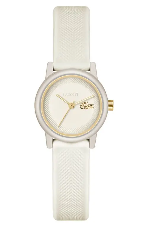 Lacoste L.12.12 Mini Swift Silicone Strap Watch - Off White