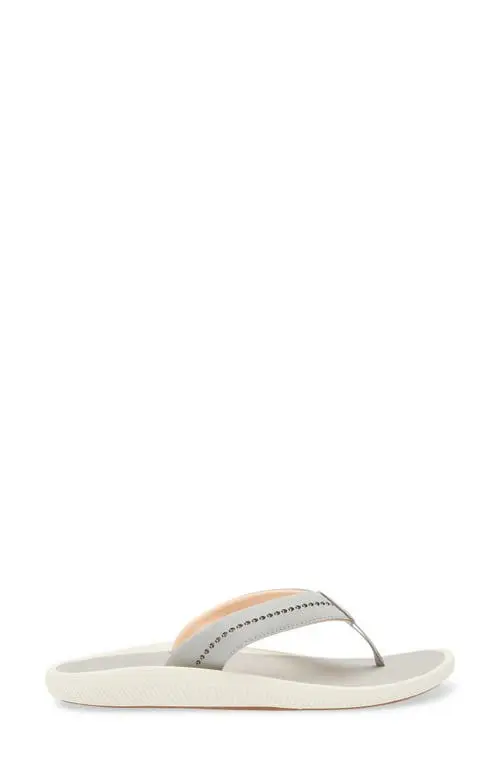 Olukai Ulele Water-resistant Flip-flop - Ash/ash