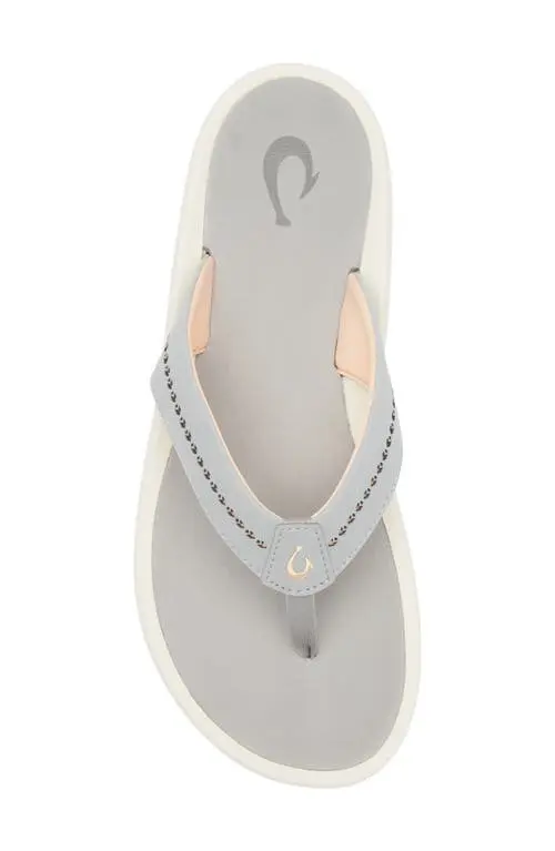 Olukai Ulele Water-resistant Flip-flop - Ash/ash