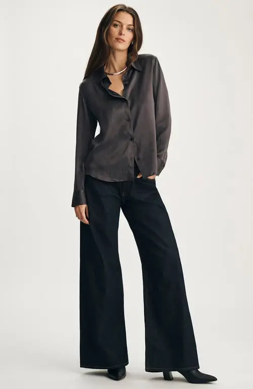 MAVI Slim Fit Silk Button-up Shirt