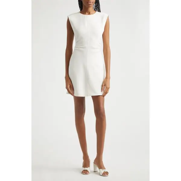 Veronica Beard Imara Ruched Mini Dress - Dove