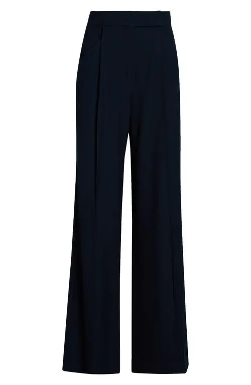 Veronica Beard High Waist Wide Leg Pants - Navy
