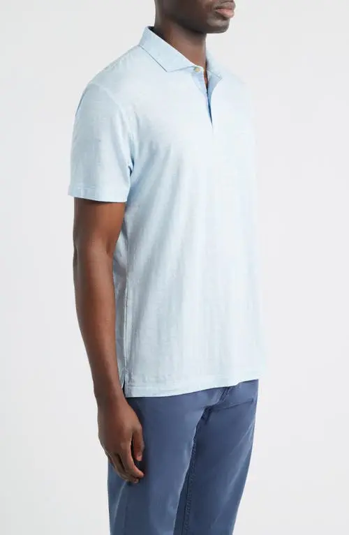 Johnnie-o Starnes Heathered Cotton Blend Polo - Zen