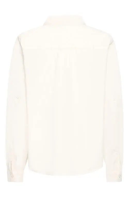 ICHI Ihlovely Heart Cutout Button-up Top