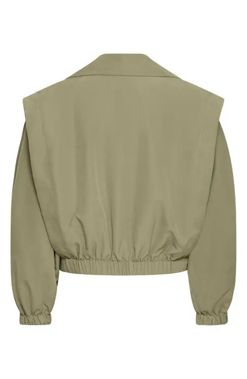 ICHI Blouson Trench Jacket - Deep Lichen Green