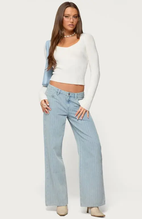 EDIKTED Maliah Ribbed Crop Sweater