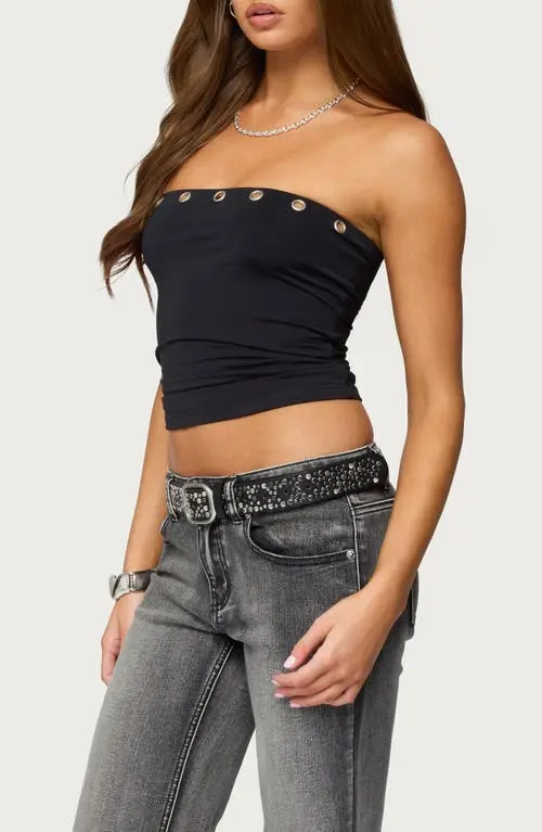 EDIKTED Dahna Grommet Tube Crop Top