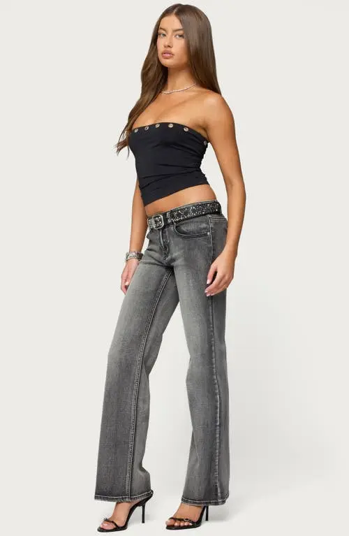 EDIKTED Dahna Grommet Tube Crop Top