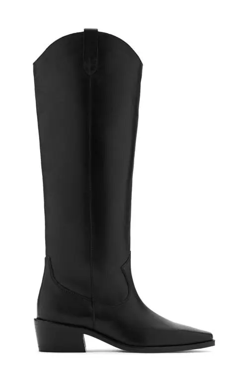Mango Tall Leather Boots