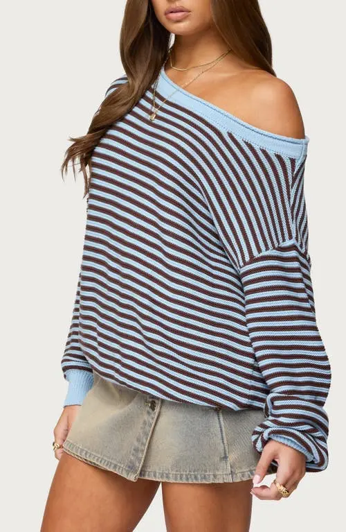 EDIKTED Averi Stripe Cotton Sweater