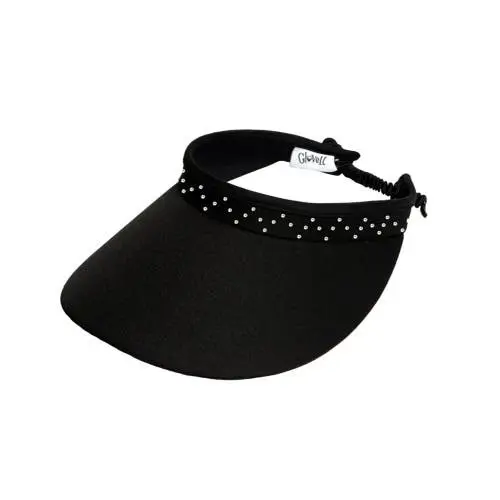 GLOVE IT Crystal Bling Coil Visor - Black
