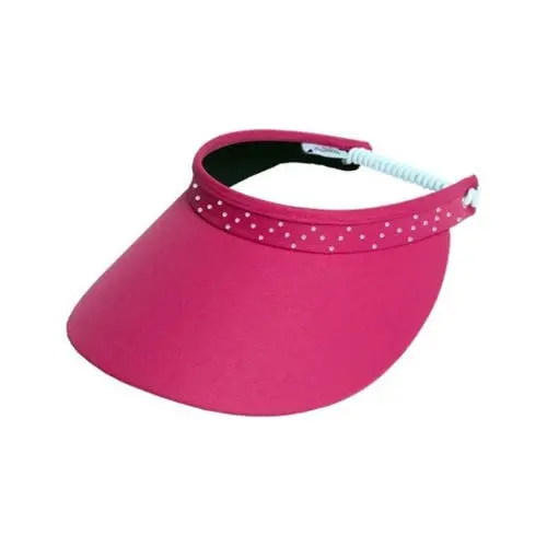 GLOVE IT Crystal Bling Coil Visor - Pink