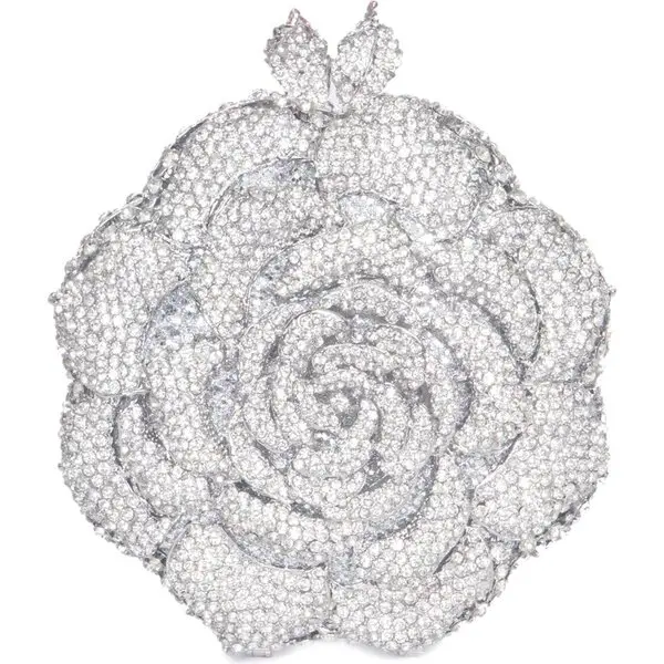LAUREN LORRAINE Crystal Floral Evening Clutch