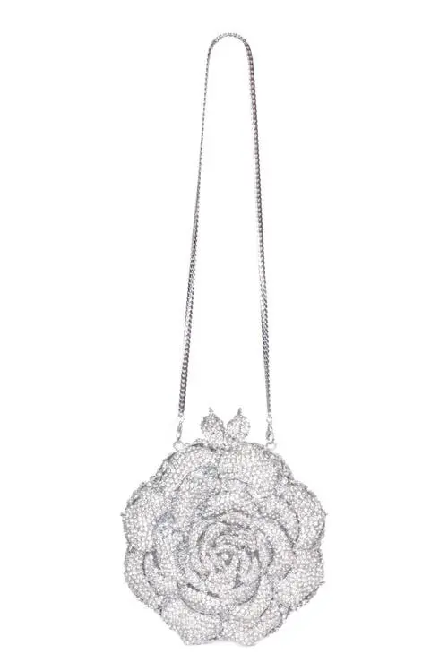 LAUREN LORRAINE Crystal Floral Evening Clutch