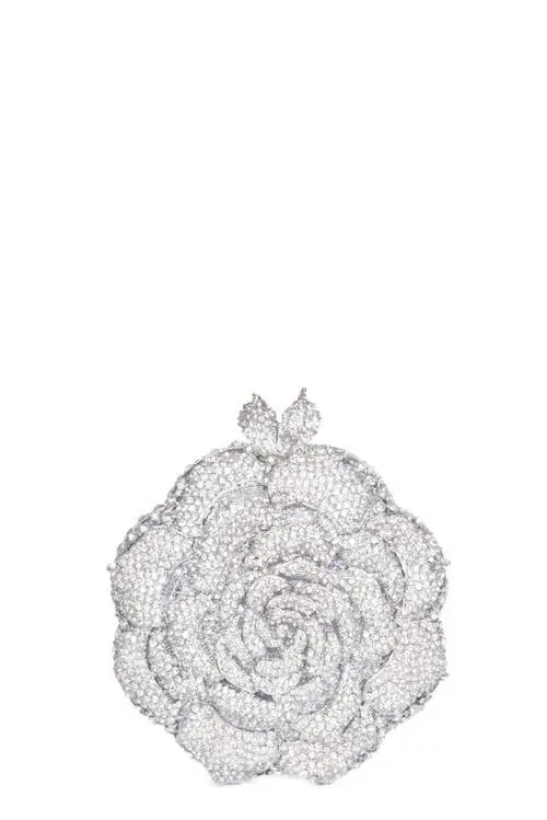 LAUREN LORRAINE Crystal Floral Evening Clutch
