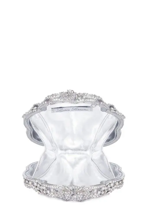 LAUREN LORRAINE Crystal Floral Evening Clutch