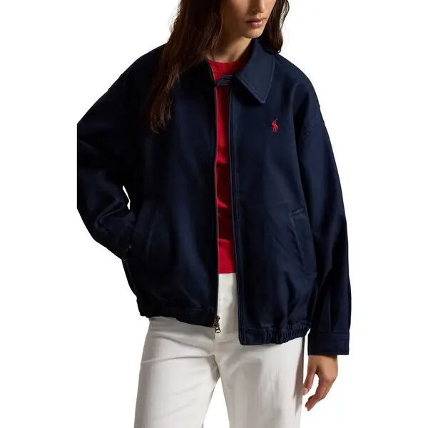 Polo Ralph Lauren Oversize Bomber Jacket - Lauren Navy