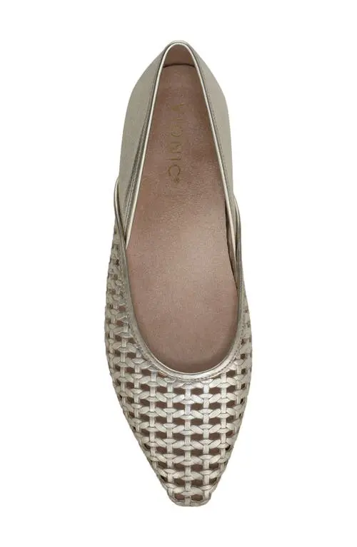 Vionic Gracia Woven Flat - Gold