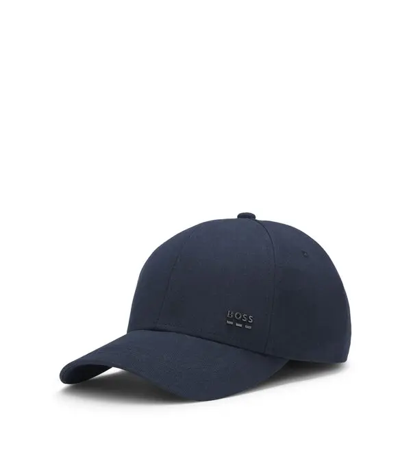 BOSS Cotton-twill Cap With Signature Stripes - Dark Blue