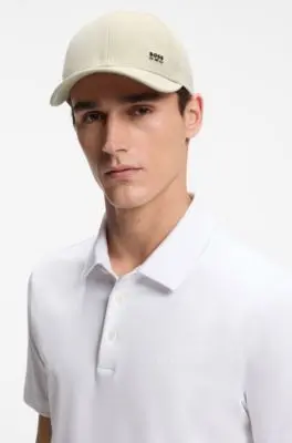 BOSS Cotton-twill Cap With Signature Stripes - Light Beige