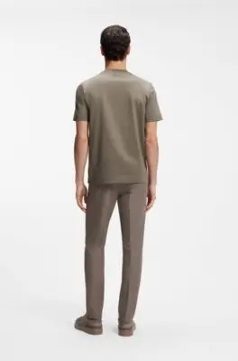 BOSS X Aston Martin Mercerized-cotton T-shirt With Wing Detail - Light Grey