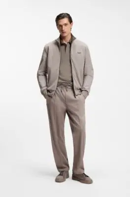 BOSS X Aston Martin Polo Shirt In Wool-cotton Piqu - Light Grey