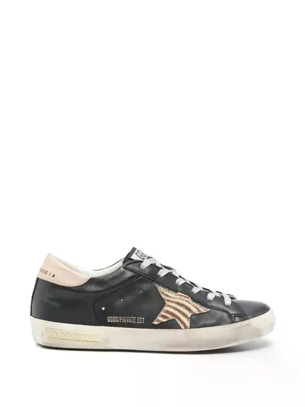 GOLDEN GOOSE Super-star Lace-up Sneakers - Black
