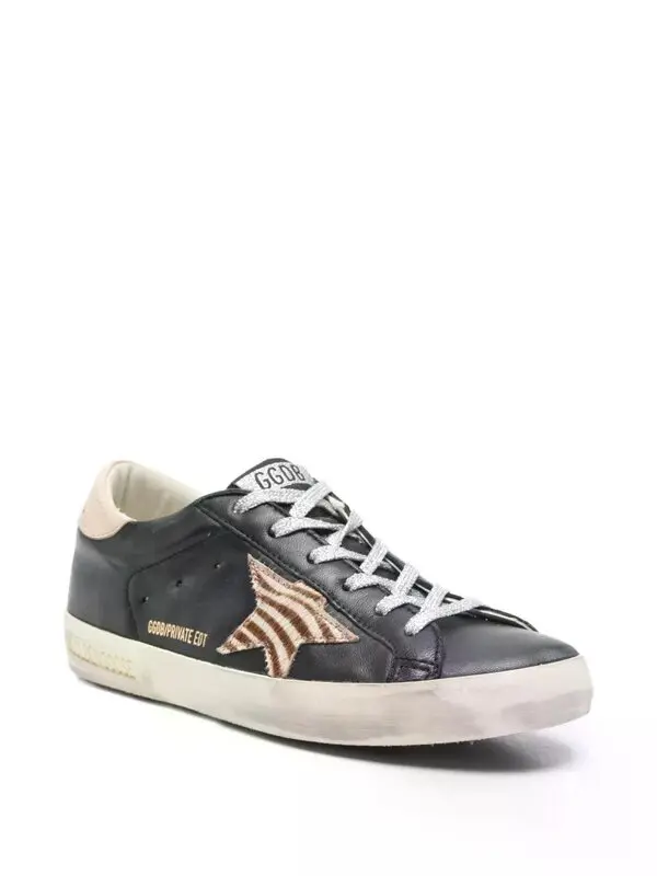 GOLDEN GOOSE Super-star Lace-up Sneakers - Black