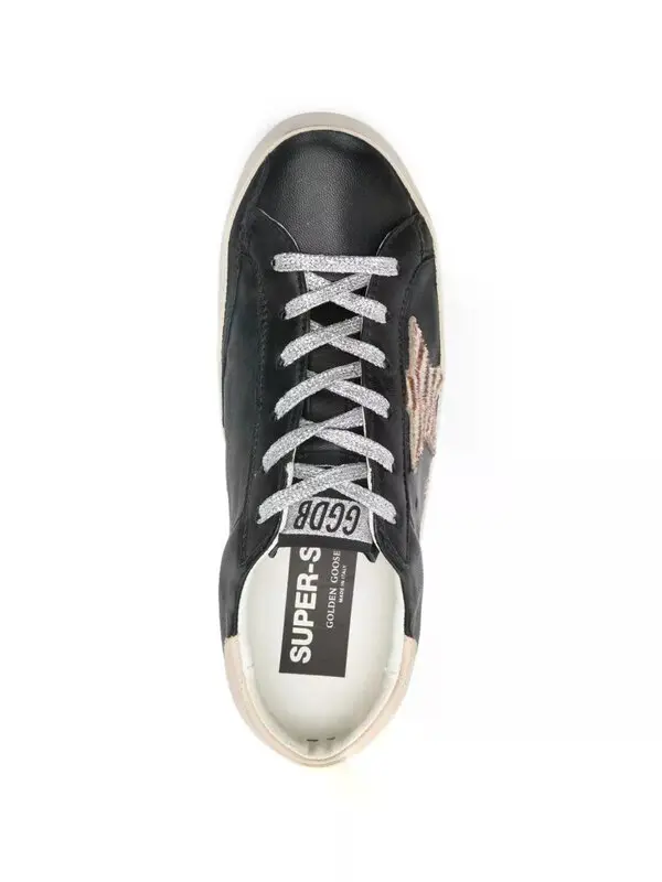 GOLDEN GOOSE Super-star Lace-up Sneakers - Black