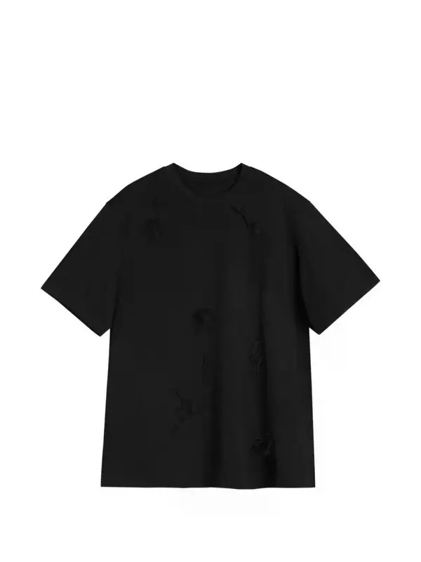 JNBY 3d Flower Cotton T-shirt - Black