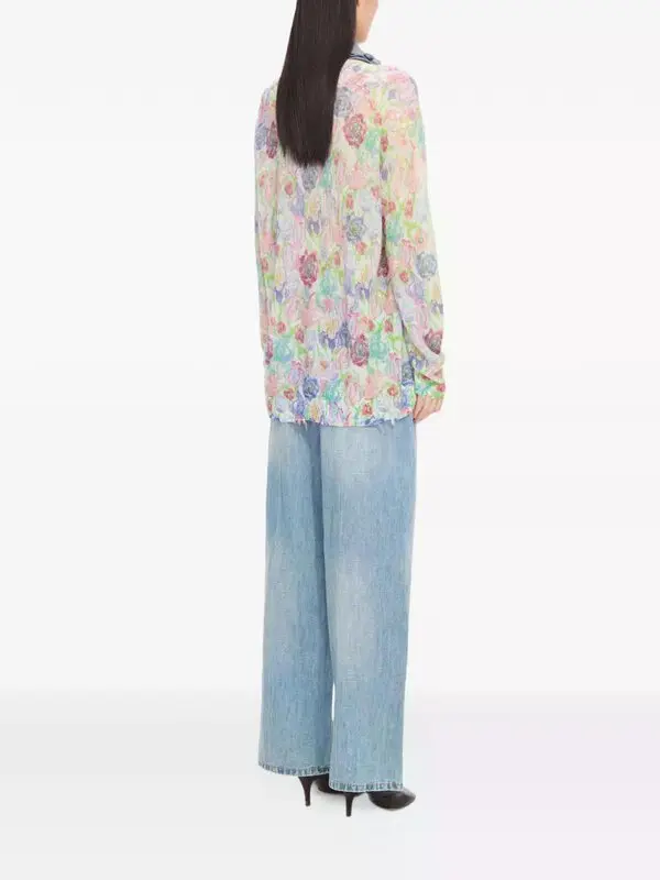 JNBY Floral Knitted Top - Purple