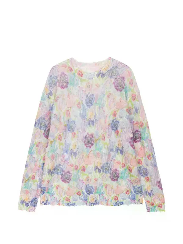 JNBY Floral Knitted Top - White