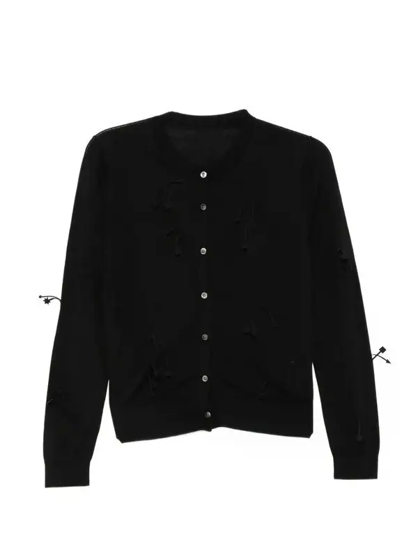 JNBY Graphic-embellishment Knitted Cardigan - Black