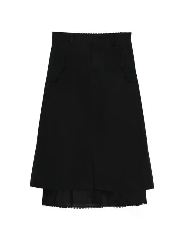 JNBY Lace-trim Midi Skirt