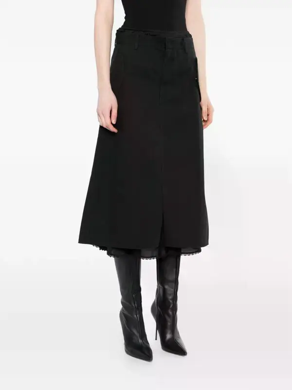 JNBY Lace-trim Midi Skirt
