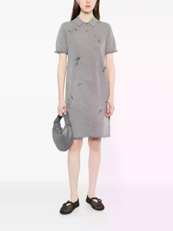 JNBY Arrow-embellished Mini Dress - Grey