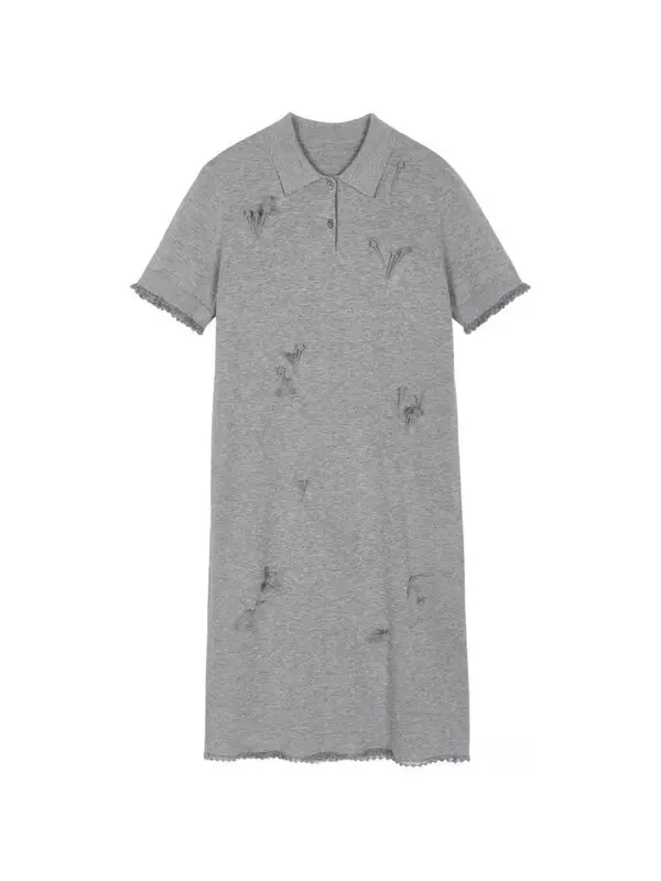 JNBY Arrow-embellished Mini Dress - Grey