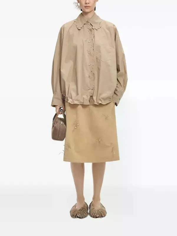 JNBY Appliqué Midi Skirt - Neutrals