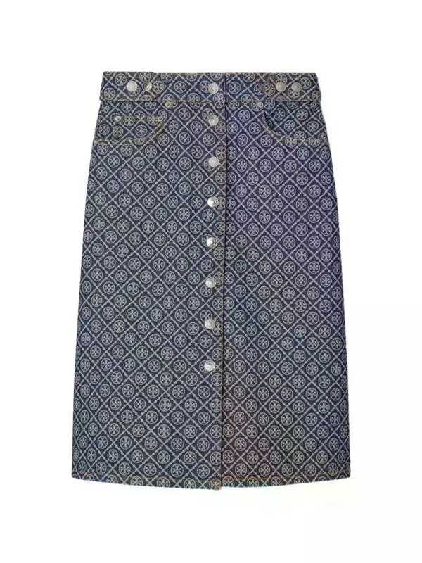 Tory Burch Flared Buttoned Skirt