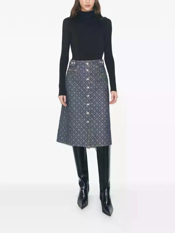 Tory Burch Flared Buttoned Skirt